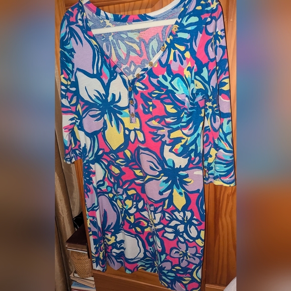 Lilly Pulitzer | Dresses | Lilly Pulitzer Tropical Print Catwalk ...